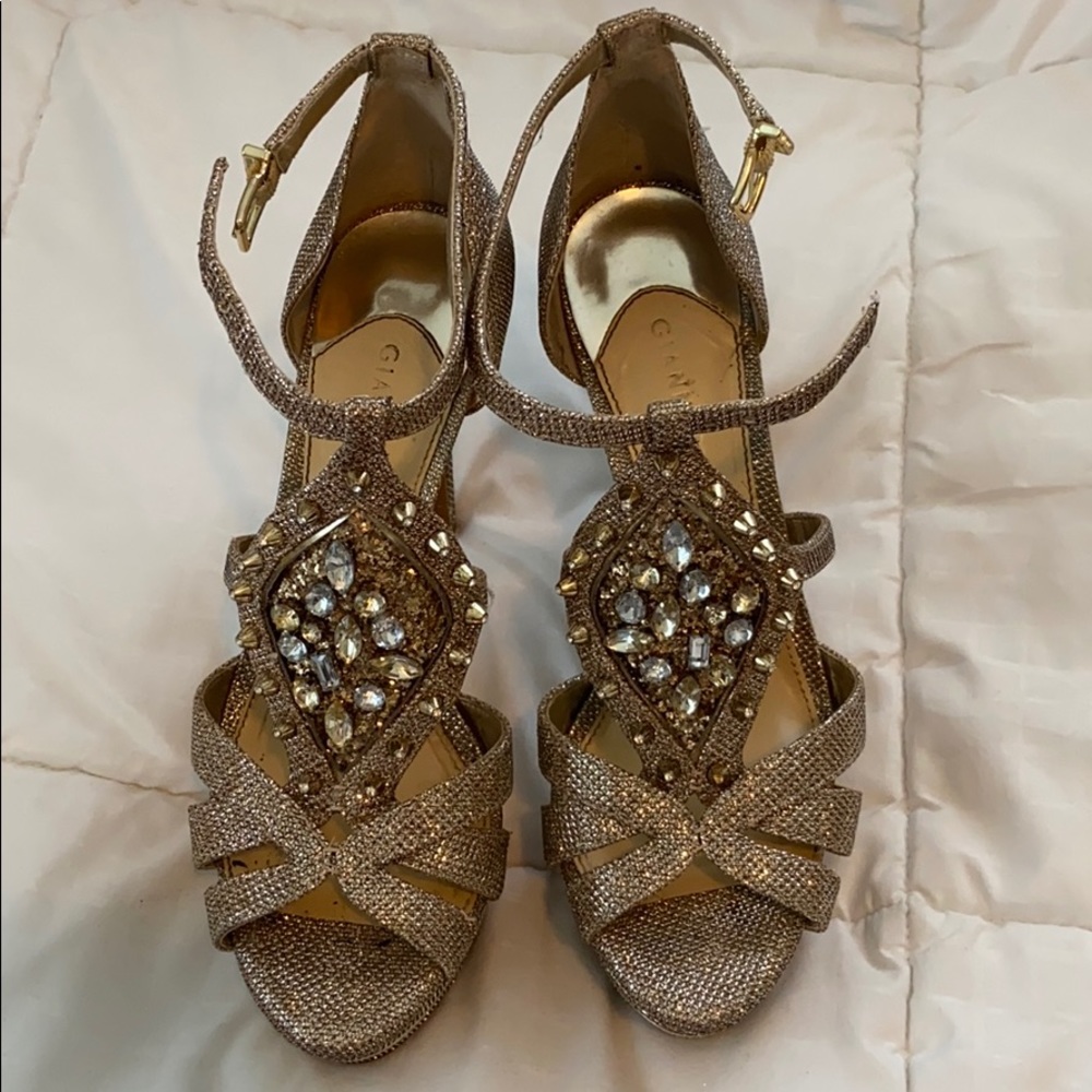 Gianni Bini Jeweled Platform Heels - Gem